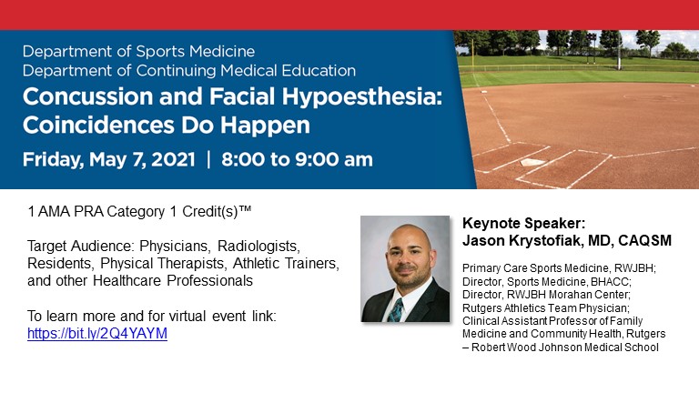Sports Medicine Grand Rounds: Concussion and Facial Hypoesthesia - New ...